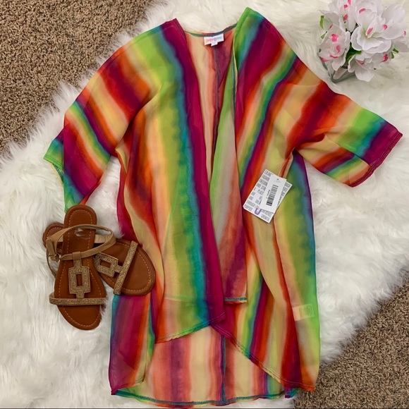 LuLaRoe | Swim | New Lularoe Girls Rainbow Bianca Kimono | Poshmark